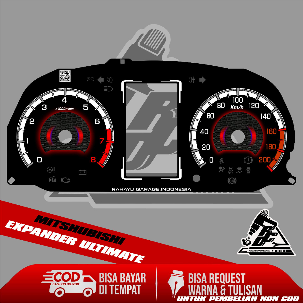 Jual papan speedometer custom xpander ultimate panel spido meter custom ...