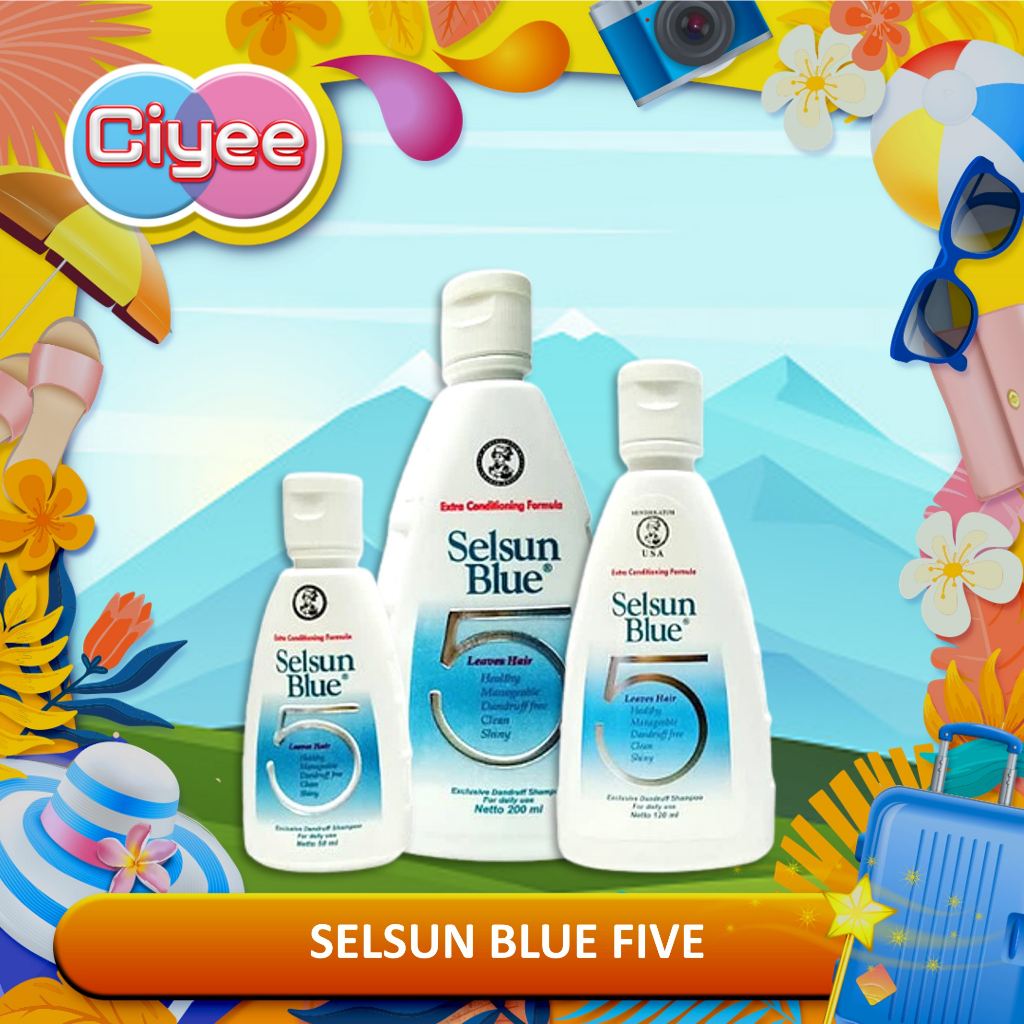 Jual Selsun Blue Five Anti Dandruff Shampoo Isi 50ml - 120ml - 200ml ...