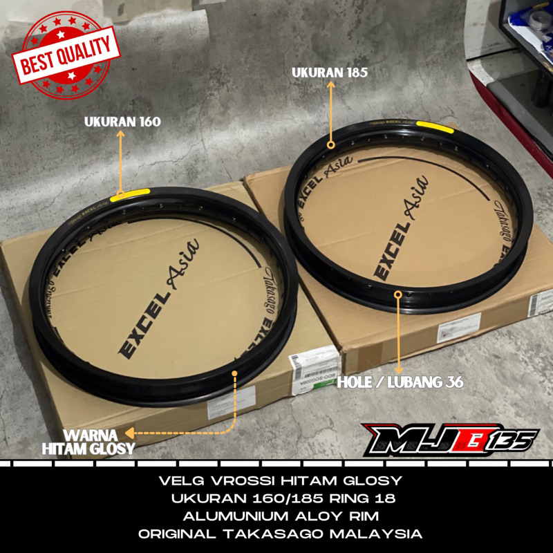 Jual RIM VELG TAKASAGO EXCEL ASIA RING 18 UKURAN 160/185 RIM VELG ...