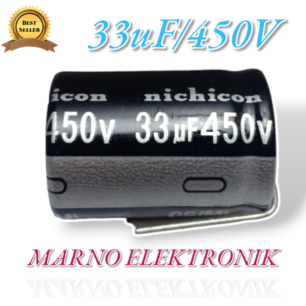 Jual ELCO CAPASITOR 33UF 450V 33 UF 450 V 33 MIKRO KAPASITOR VOLT | Shopee Indonesia