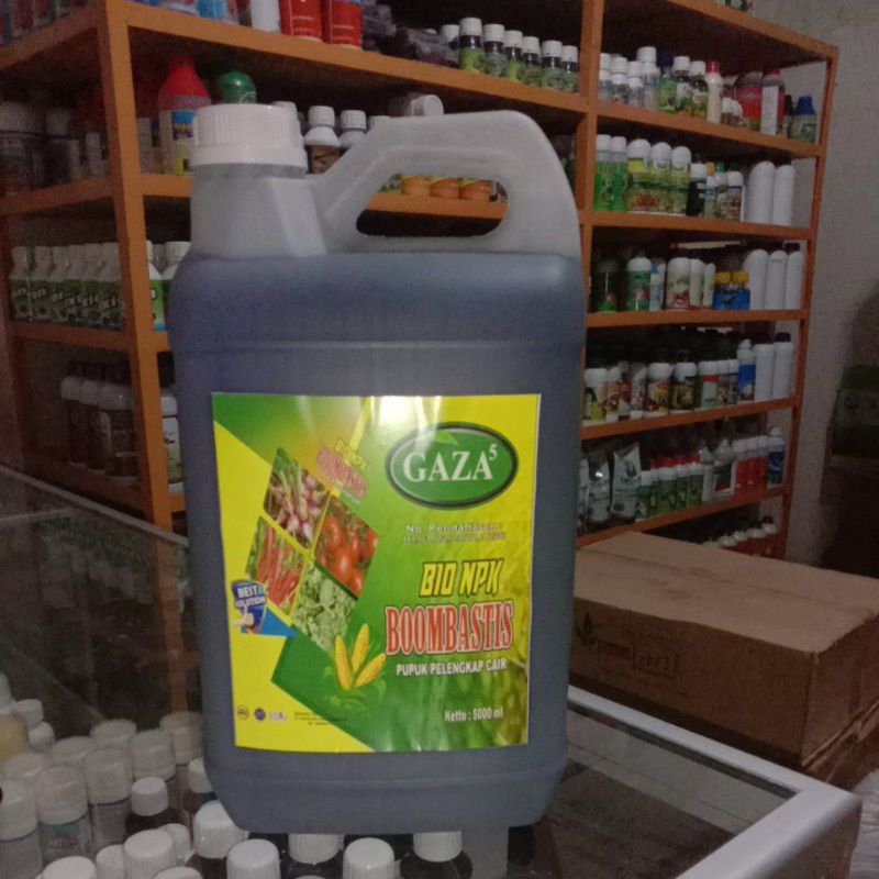 Jual NPK CAIR GAZA BOOMBASTIS Kemasan 5 liter penyubur semua jenis ...