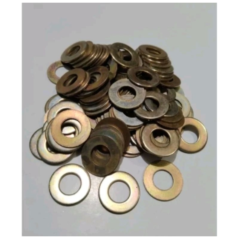 Jual 100PCS RING PLAT M8 KUNING 8MM (UNTUK BAUT 12) | Shopee Indonesia