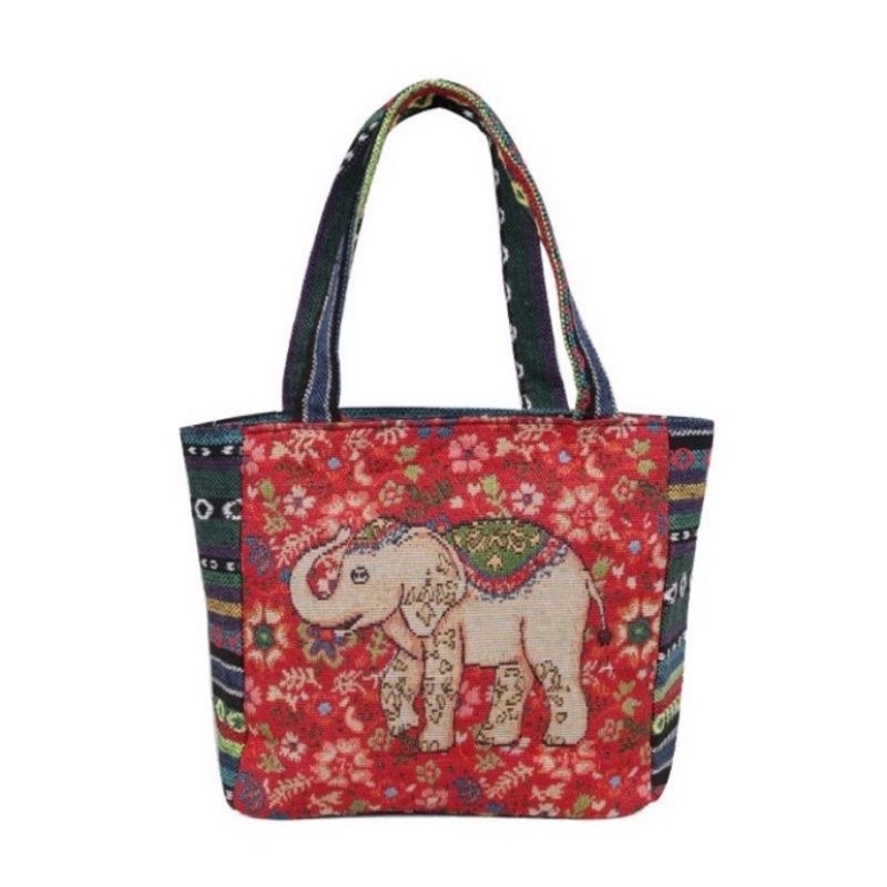 Jual Tas thailand hand bag import tenun bordir - tas bangkok gajah owl ...