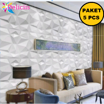 Jual 5 LEMBAR Wallpanel PVC / Wall Panel PVC 3D / Wallpaper Dinding ...