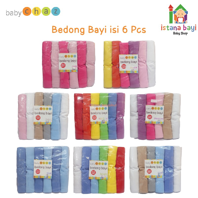 Jual Baby Chaz Bedong Rainbow 6 in 1/bedong bayi isi 6 /selimut bayi ...