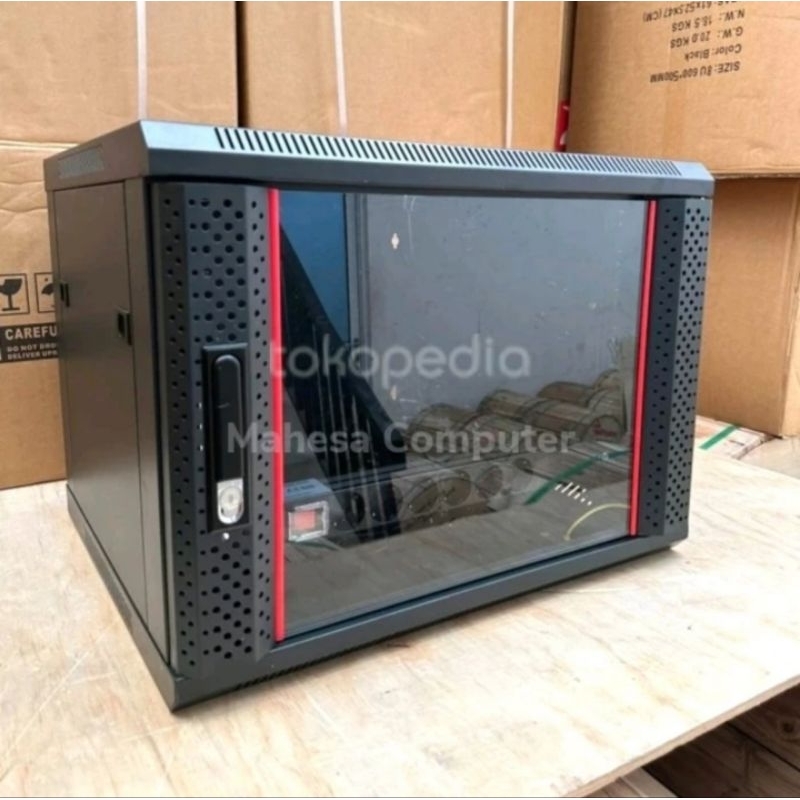 Jual Wallmount 8U Depth 500mm 19in Glass Single Door Rackmount Rack ...