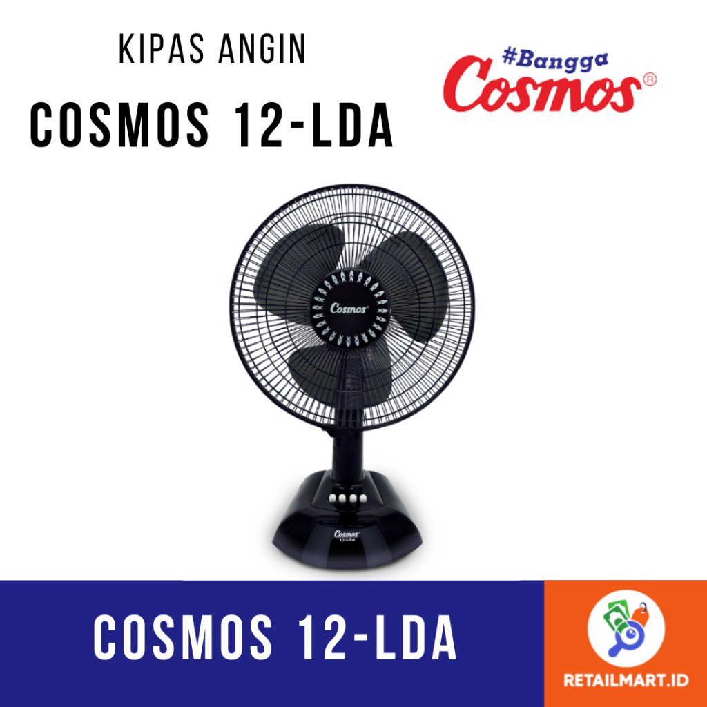 Jual COSMOS : 12-LDA KIPAS ANGIN MEJA / DESK FAN 12 " LDA HITAM ...