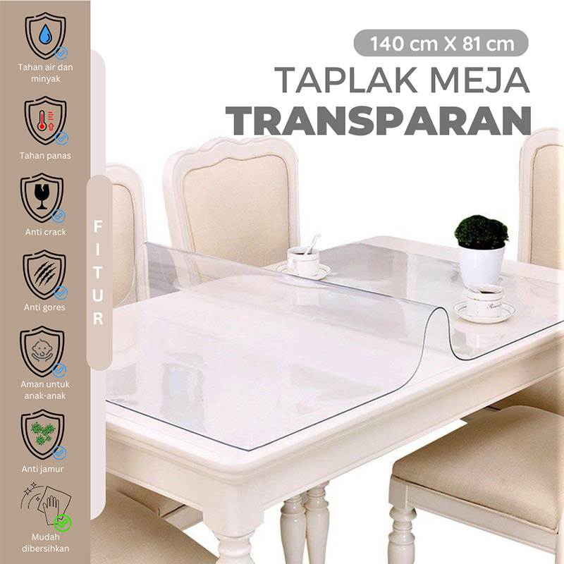 Jual Hydrokool Taplak Meja Plastik Transparant PVC Tebal Banyak Ukuran ...