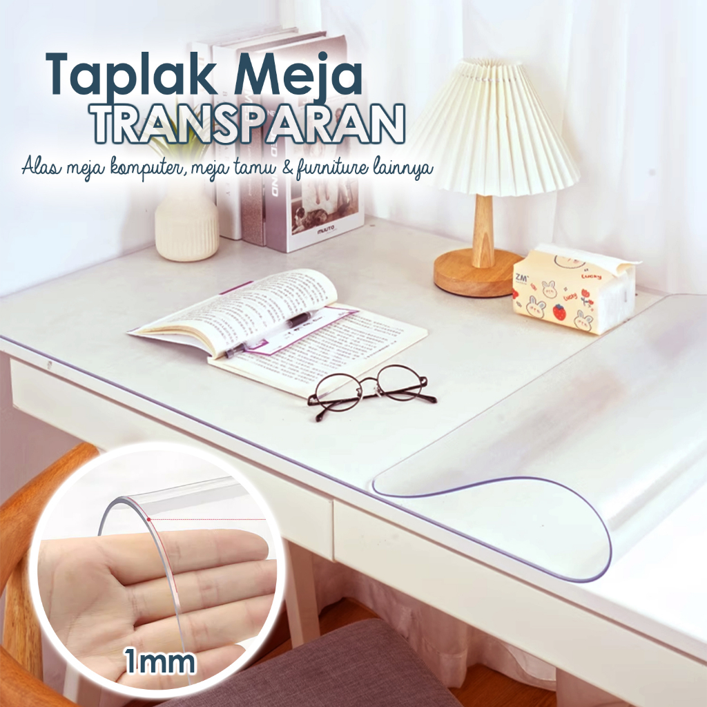 Jual Taplak Meja Transparan Tebal Premium Tamu Makan High Quality ...