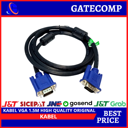 Jual KABEL VGA 1.5M HIGH QUALITY (ORIGINAL) / VGA 1.5 METER / VGA 1.5 M | Shopee Indonesia