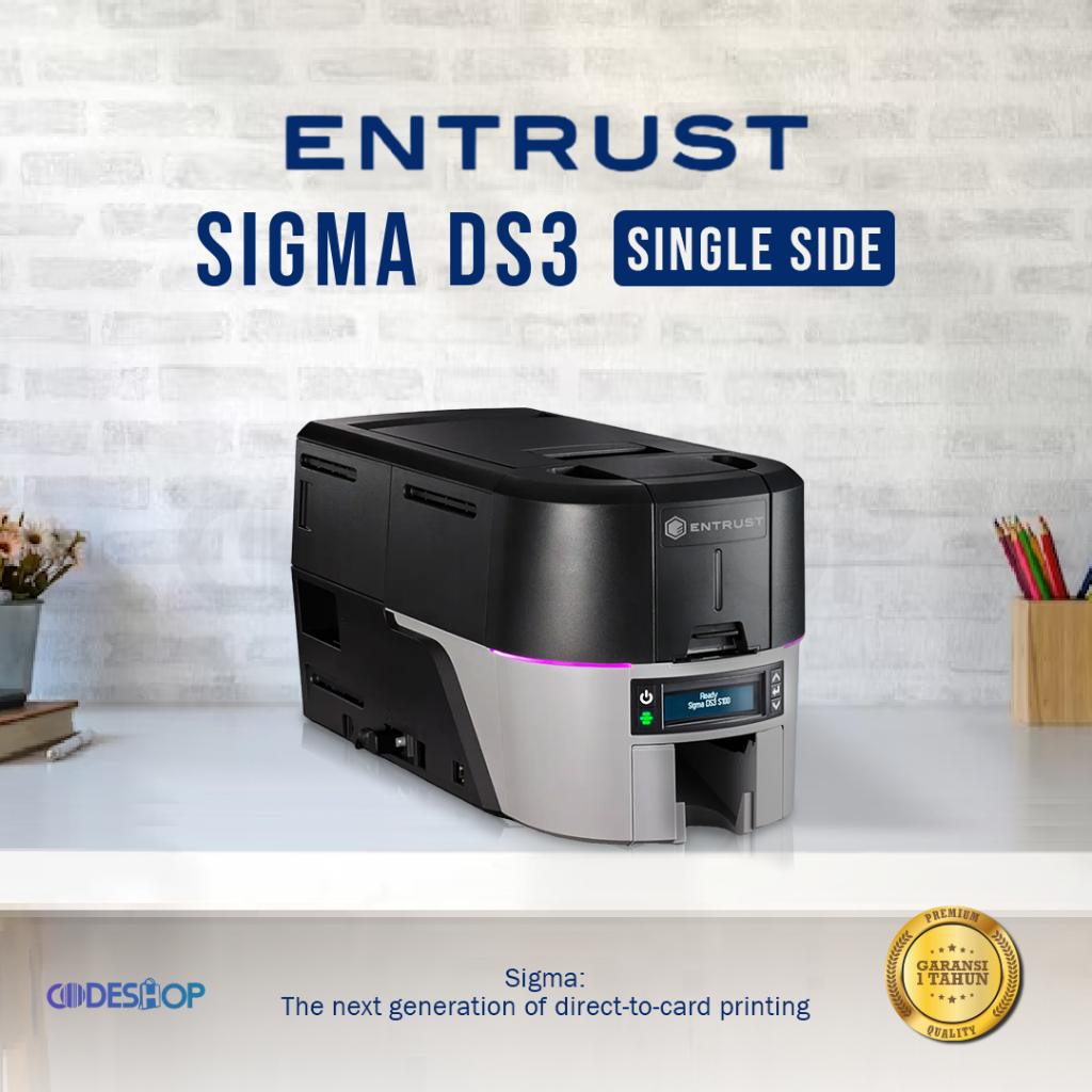 Jual Printer Kartu Sigma DS3 Merek ENTRUST Ketajaman gambar 300 DPI ...