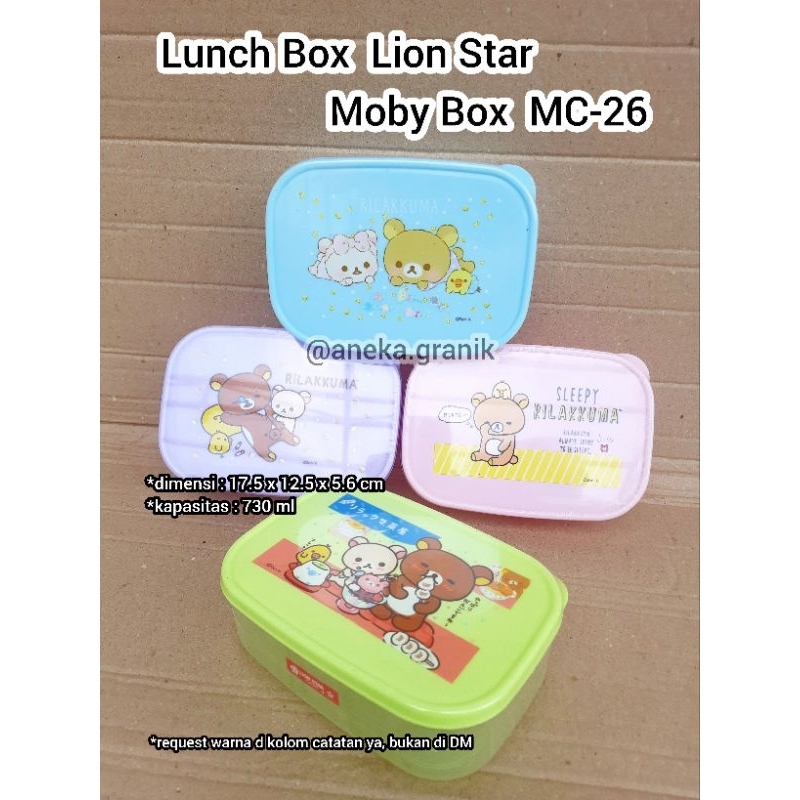 Jual Lunch Box Lion Star Moby Box MC-26 Kotak Bekal Anak Rilakkuma ...