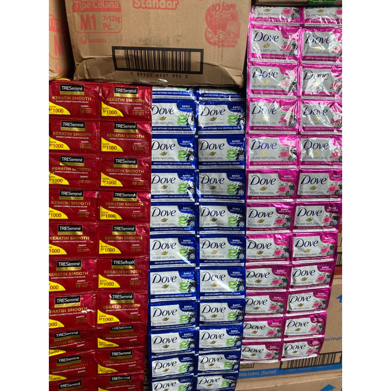 Jual shampo renceng 12sachet tresemme dove | Shopee Indonesia