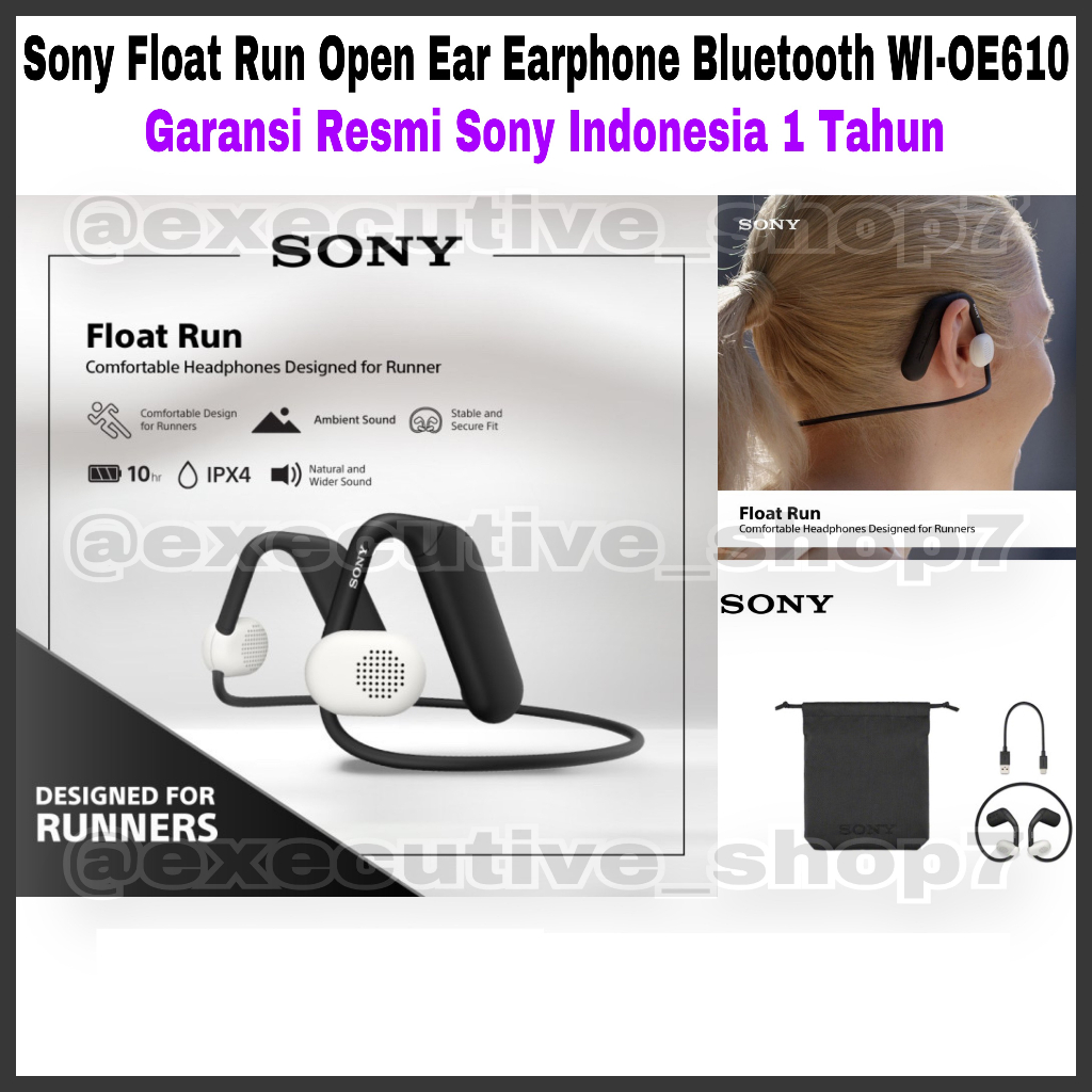 Jual Sony Float Run Open Ear Earphone Bluetooth WI-OE610 - WI OE610 | Shopee Indonesia