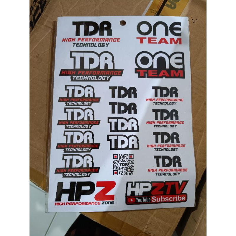 Jual Sticker TDR High Performance Technology 1 lembar (19bh) | Shopee ...