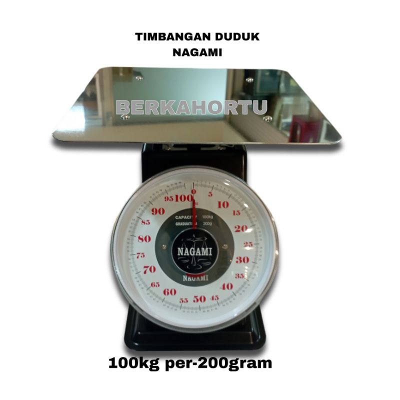 Jual Timbangan duduk jarum NAGAMI 100kg ketelitian-200gram plat 32x32/cm | Shopee Indonesia