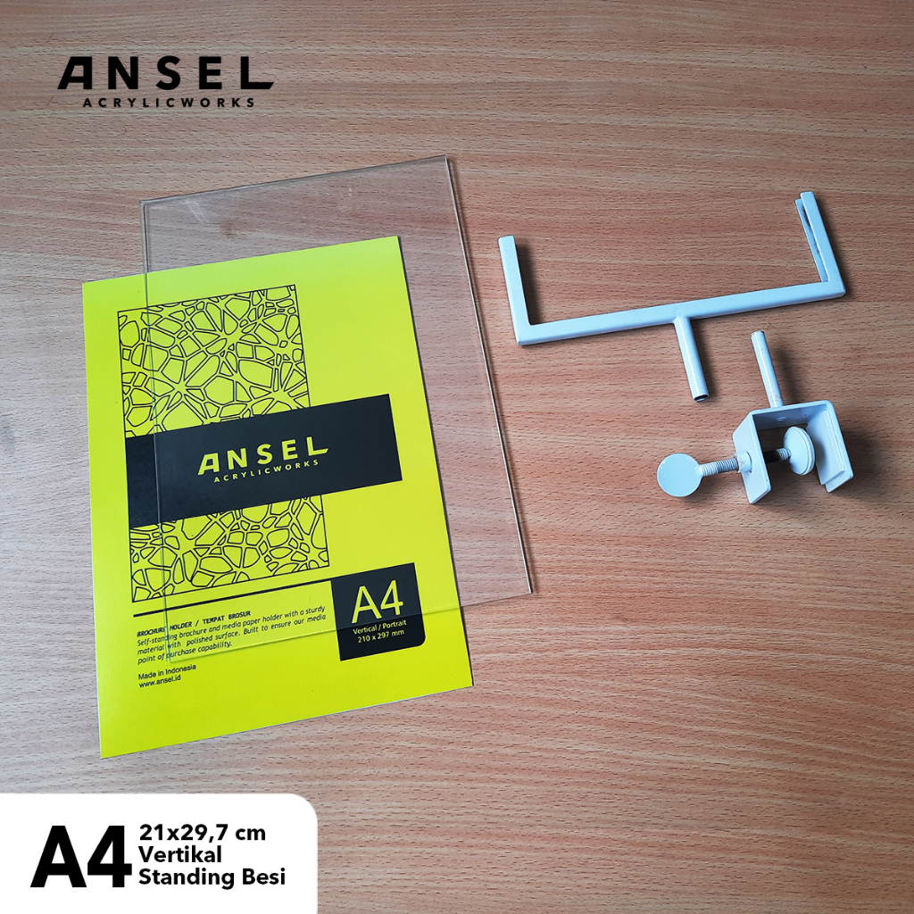 Jual ANSEL Display Harga POP Acrylic/ Akrilik Jepit Besi Putar Price ...