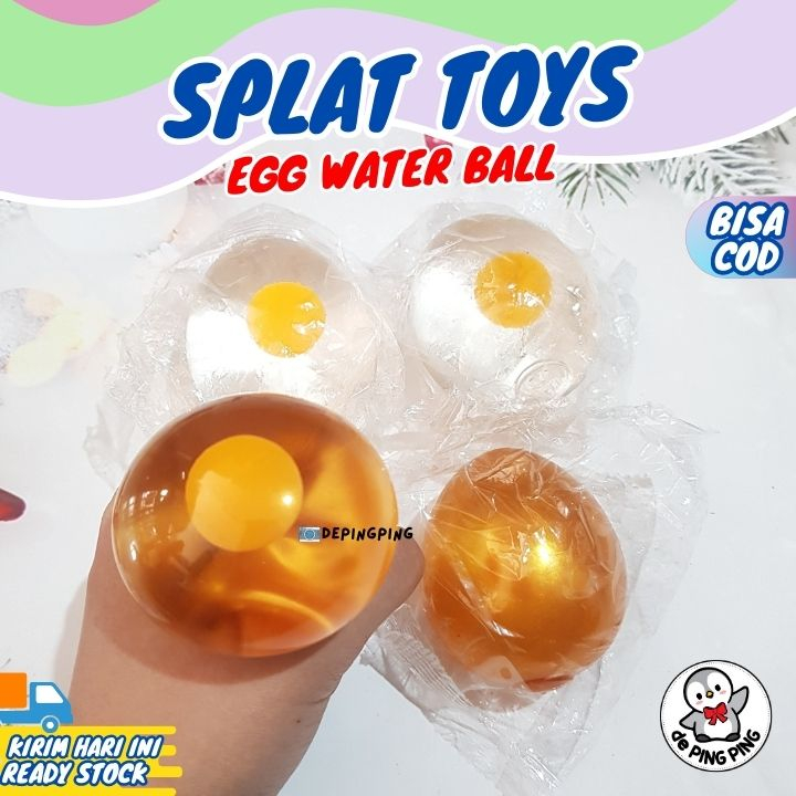 Jual Splat Toys Model TELOR TELUR / EGG SPLAT TOYS Squishy Water Ball ...