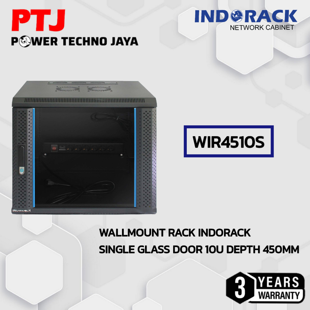 Jual WIR4510S RAK SERVER INDORACK WALLMOUNT RACK 10U DEPTH 450MM SINGLE GLASS DOOR | Shopee ...