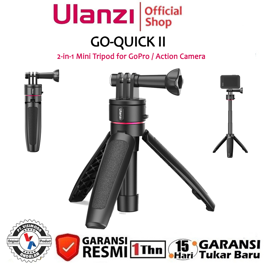 Jual Ulanzi GO-QUICK II 2 in 1 Mini Tripod for GoPro & Action Camera ...