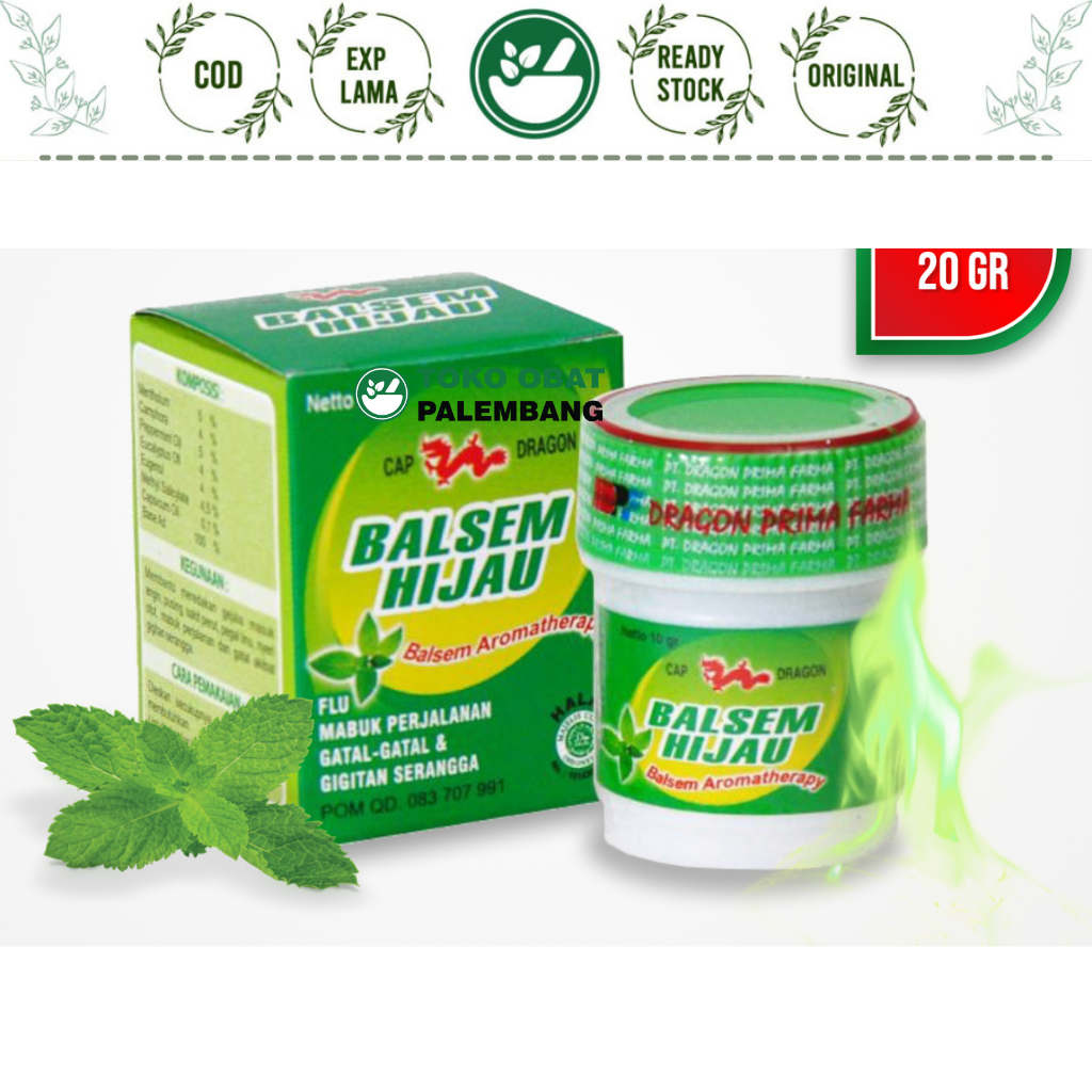 Jual DRAGON BALSEM HIJAU 10 GRAM BALSEM AROMATHERAPY HALAL BALM BALSAM ...