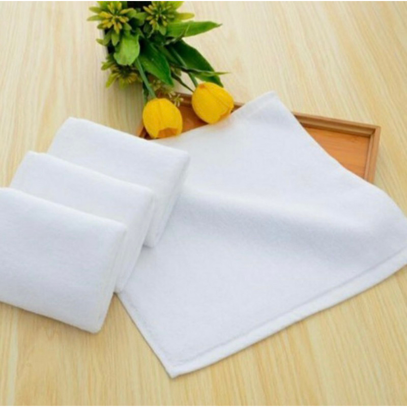 Jual Handuk sapu tangan oshibori putih 25x25 merk lenuta | Shopee Indonesia