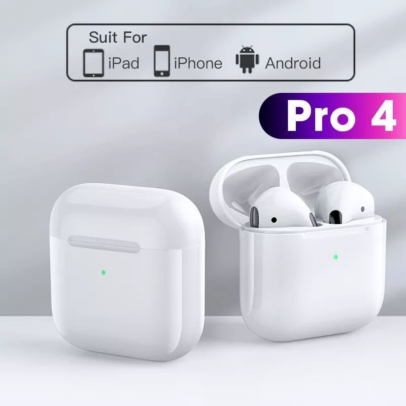 Jual pro4 TWS headset bluetooth full bass 9D hi-fi streo sound earphone ...