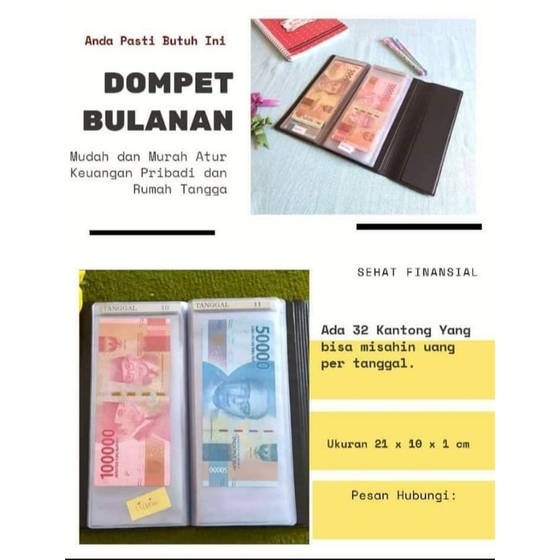 Jual Dompet bulanan / cheque giro keeper / dompet disiplin | Shopee ...