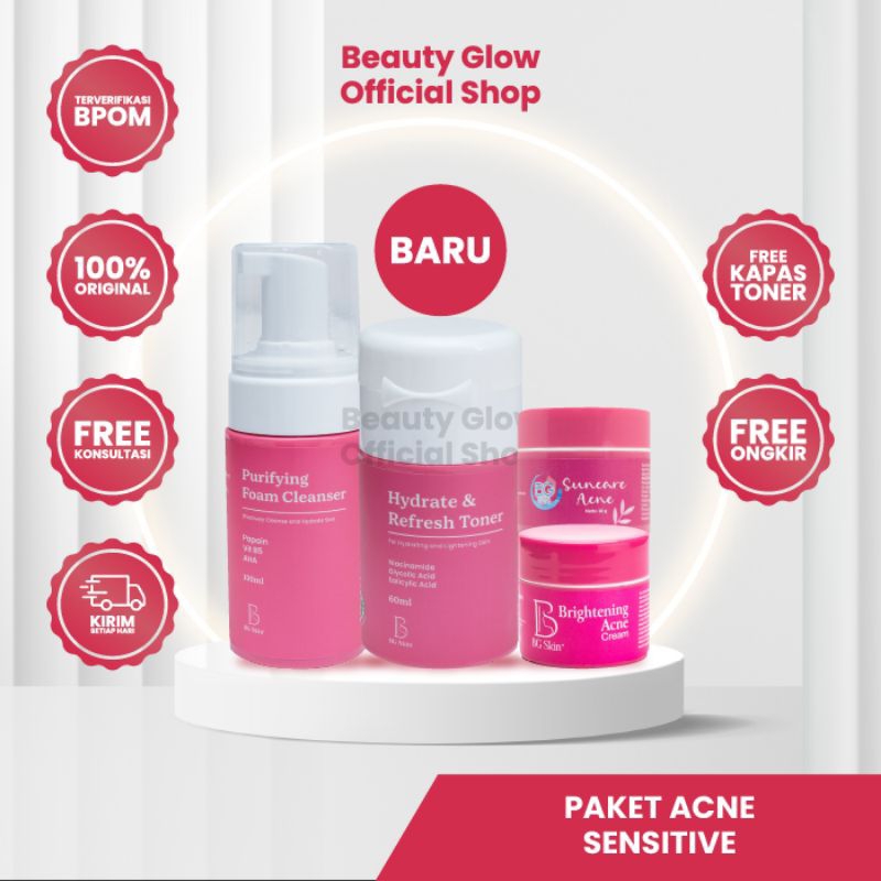Jual BG SKIN PAKET WAJAH PAKET ACNE SENSITIVE ACNE PRONE SKIN | Shopee ...