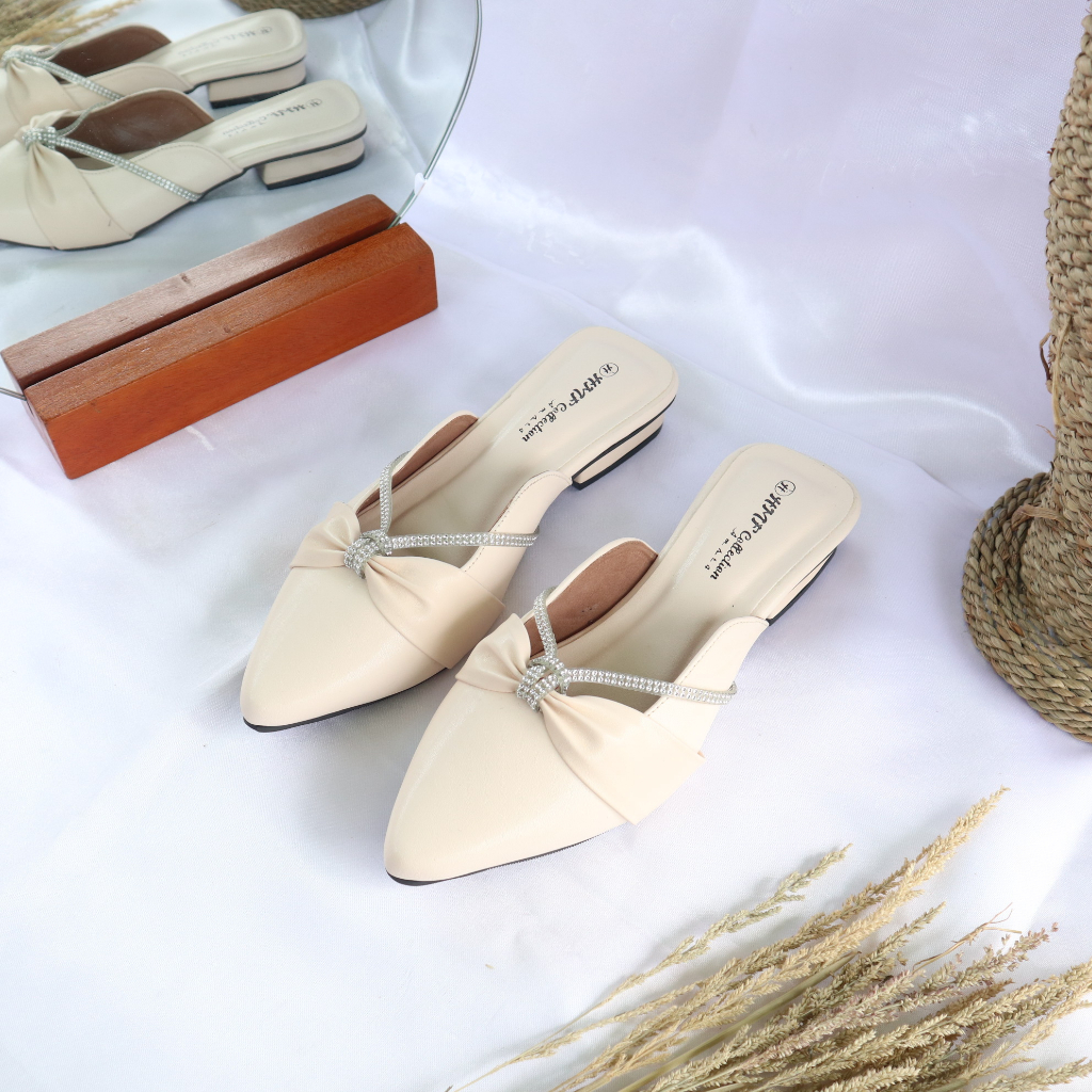 Jual HMF Nikimi Sepatu Hak Mules Wanita AM11 | Shopee Indonesia