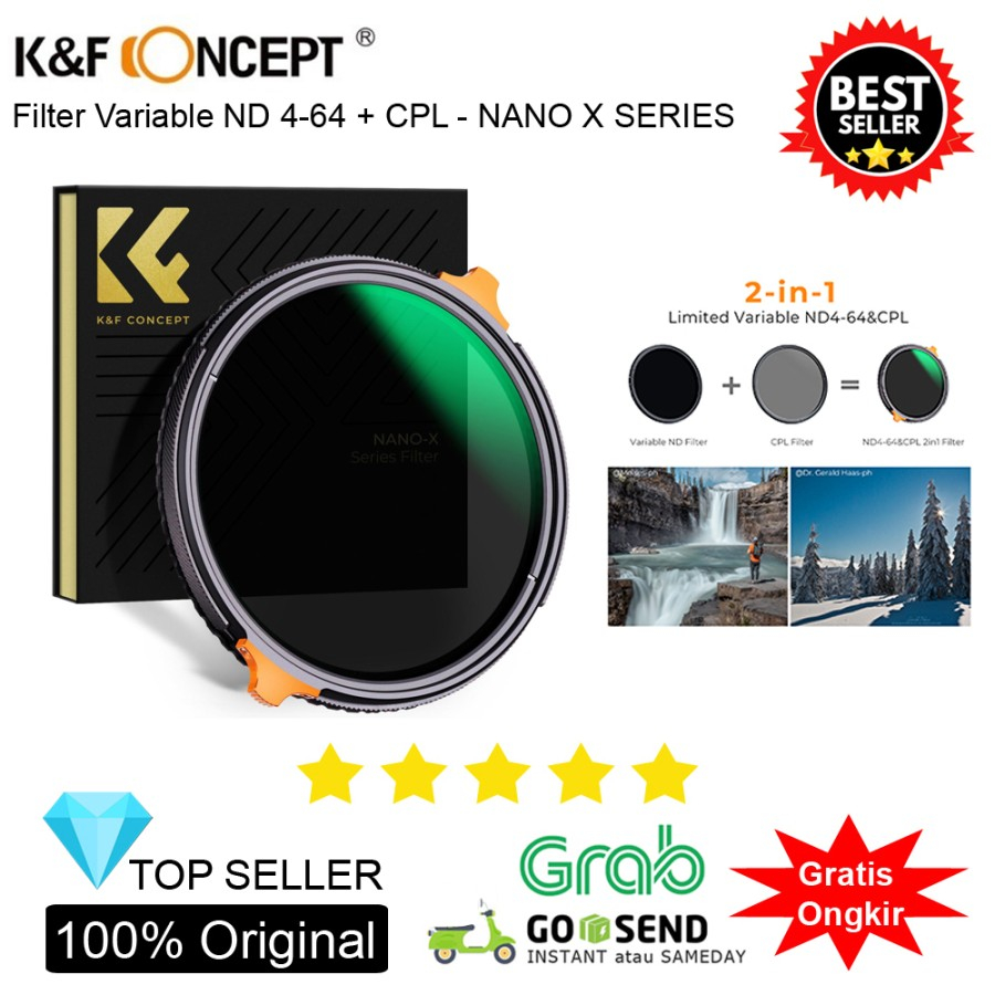 Jual KNF CONCEPT Filter Nano X Variable ND 4-64 + CPL - 77mm | Shopee Indonesia