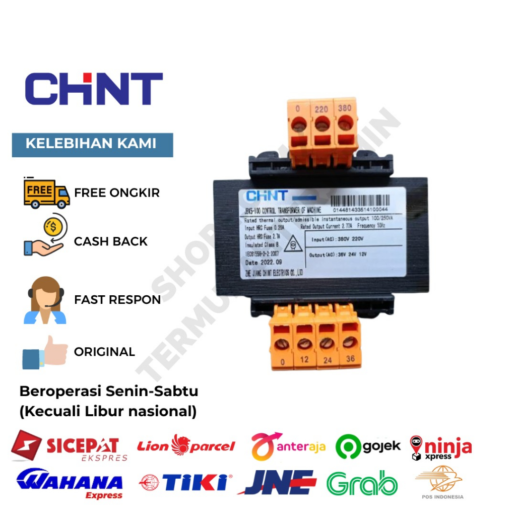Jual Chint Transformer Trafo Step Down 100VA In 380V 220V Out 36V 24V 12V | Shopee Indonesia