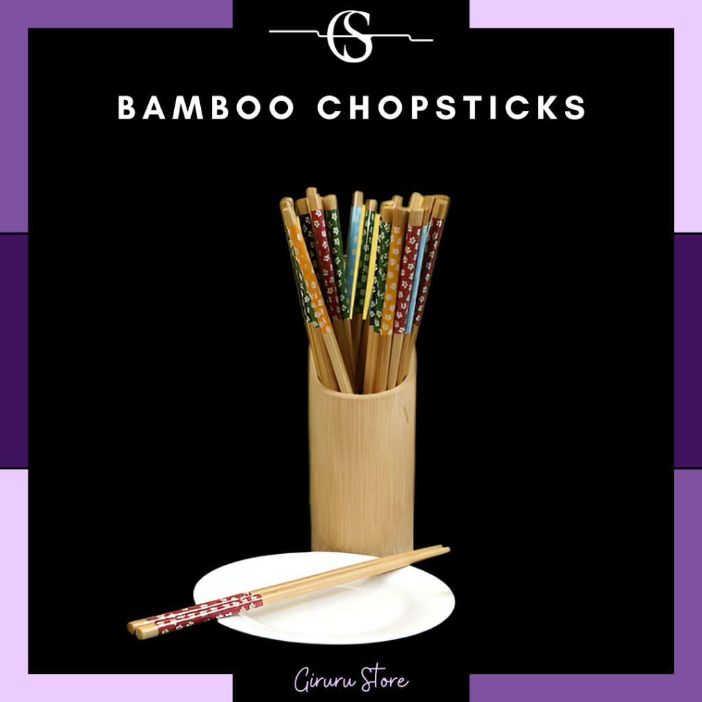 Jual Sumpit Bambu Warna Sepasang Bambu Chopstick Premium / Set Alat ...