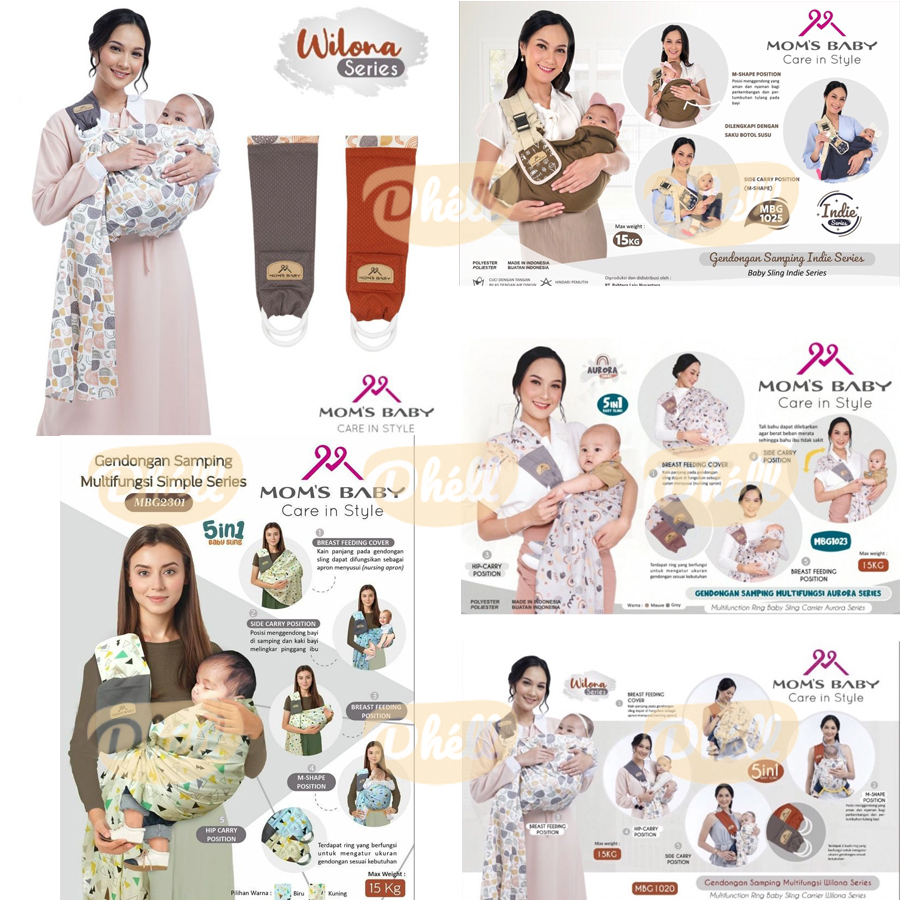 Jual Moms Baby Gendongan Sling Multifungsi / Gendongan Samping Aurora ...