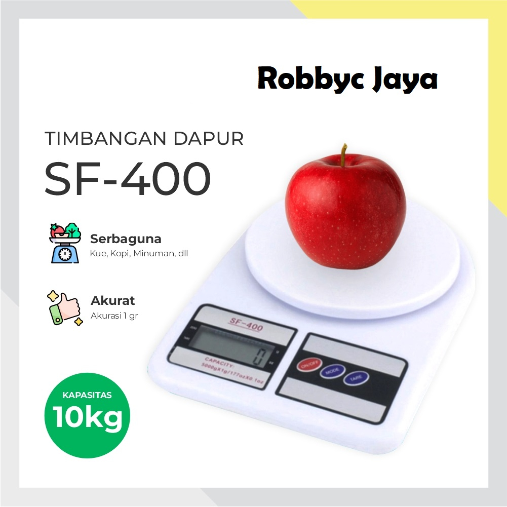 Jual Timbangan Dapur Digital SF-400 10 KG / Electronic Kitchen Scale 10 KG | Shopee Indonesia