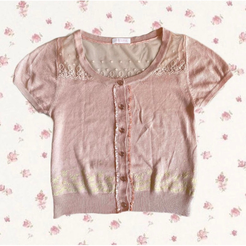 Jual pink liz lisa coquette top cottagecore y2k fairycore acubi vintage milkmaid top dress pita ...