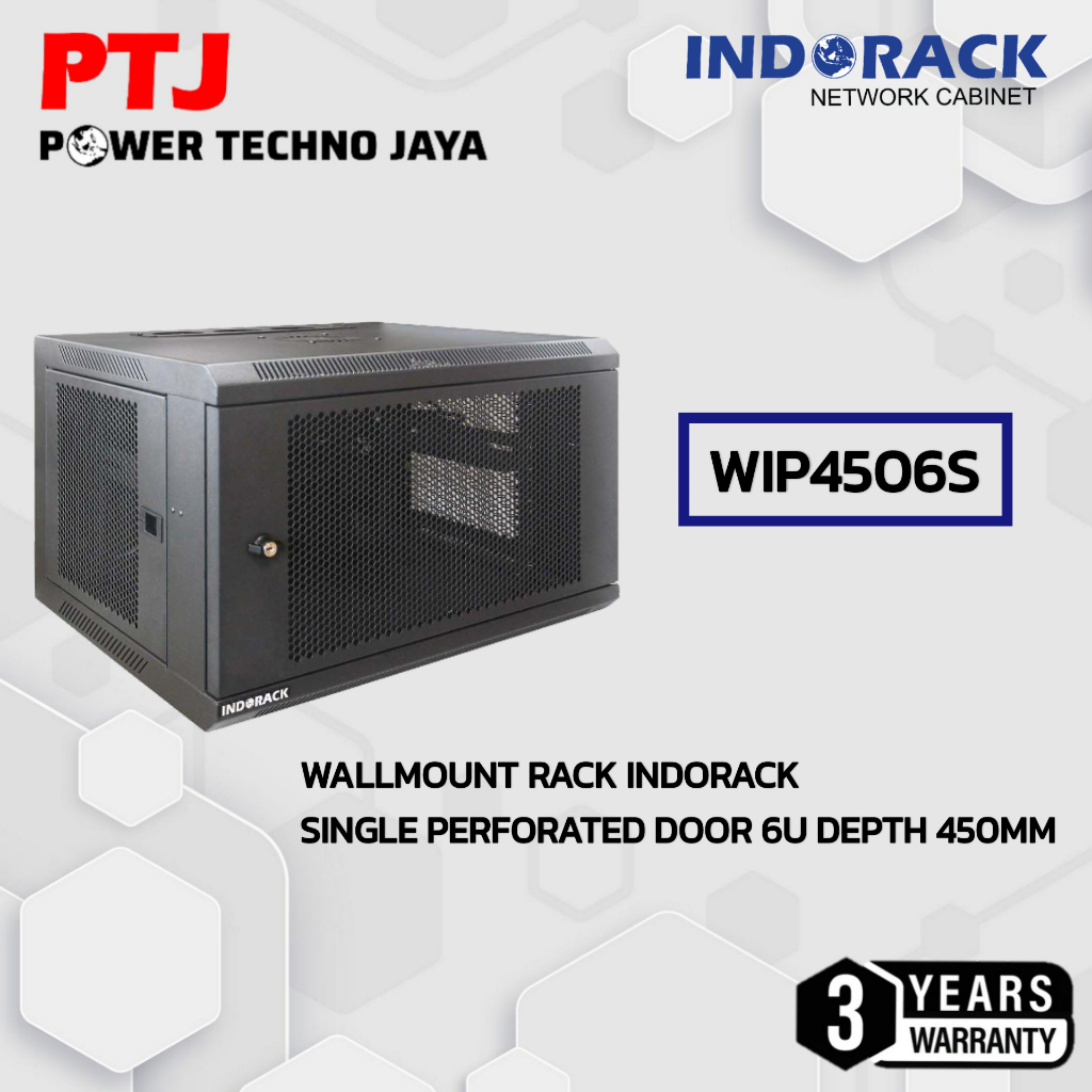 Jual WIP4506S Rak Server INDORACK Wallmount Rack WIP4506S Single ...