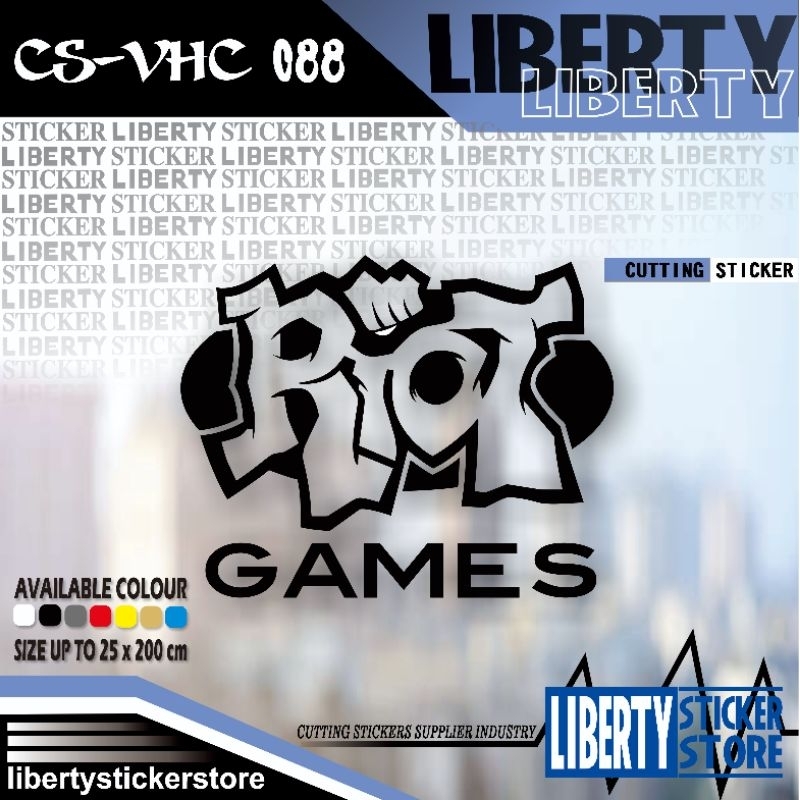 Jual riot games cutting sticker | riot games cutting stiker | cutting ...