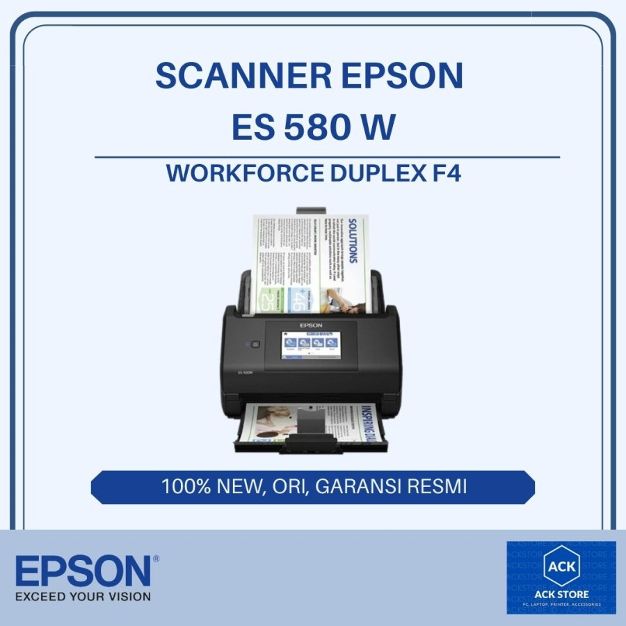 Jual Epson WorkForce ES-580W A4 Duplex Sheet-fed Document Scanner ...
