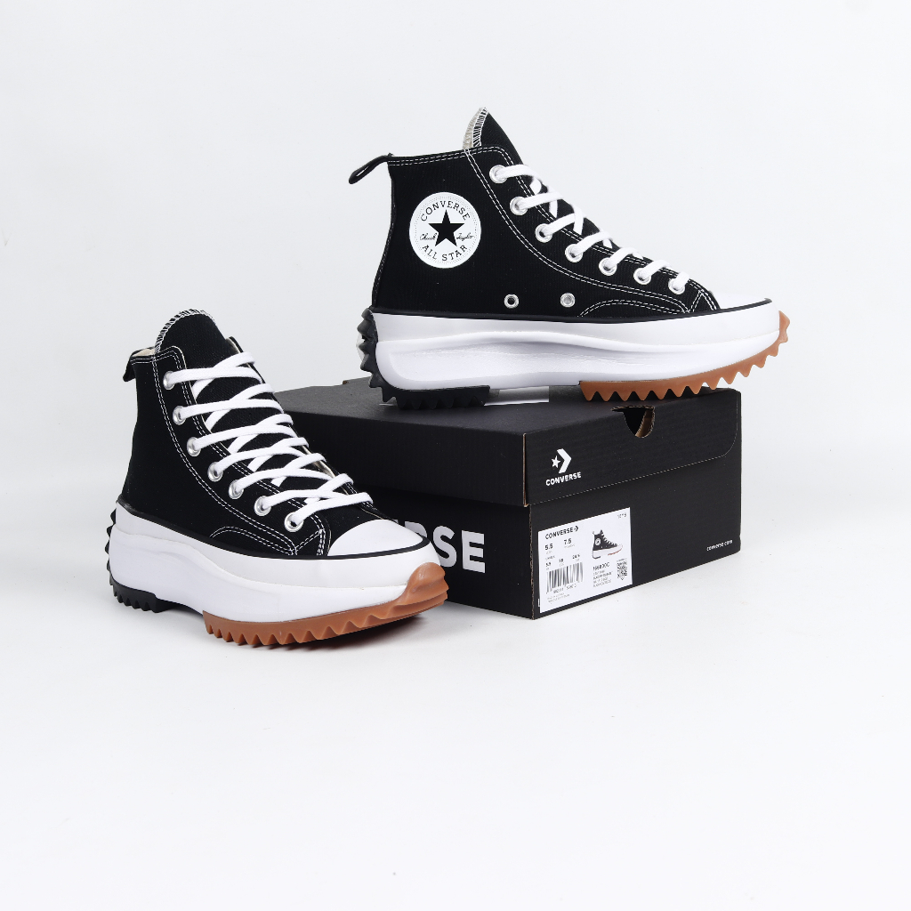 Jual (DBX) Sepatu Converse Run Star Hike High Black White | Shopee ...