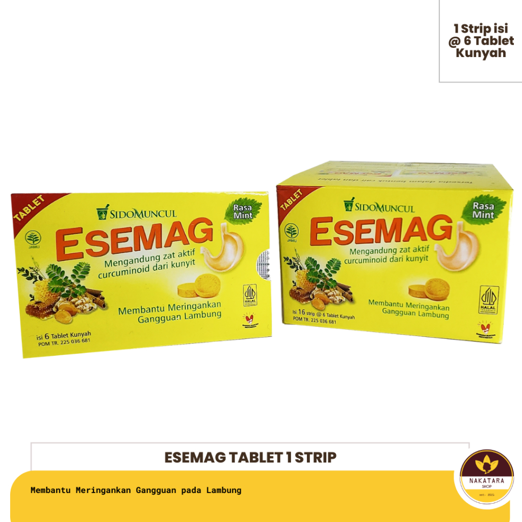 Jual ESEMAG TABLET SIDO MUNCUL 1 STRIP ISI 6 TABLET KUNYAH | Shopee ...