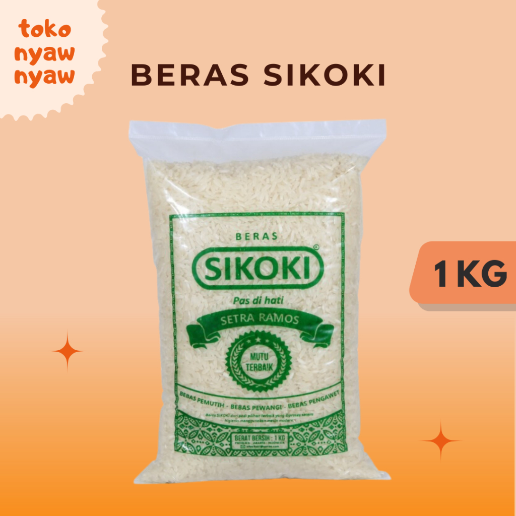 Jual Beras Sikoki 1kg (original, ramos, kepala, super) / Beras 1 kg ...