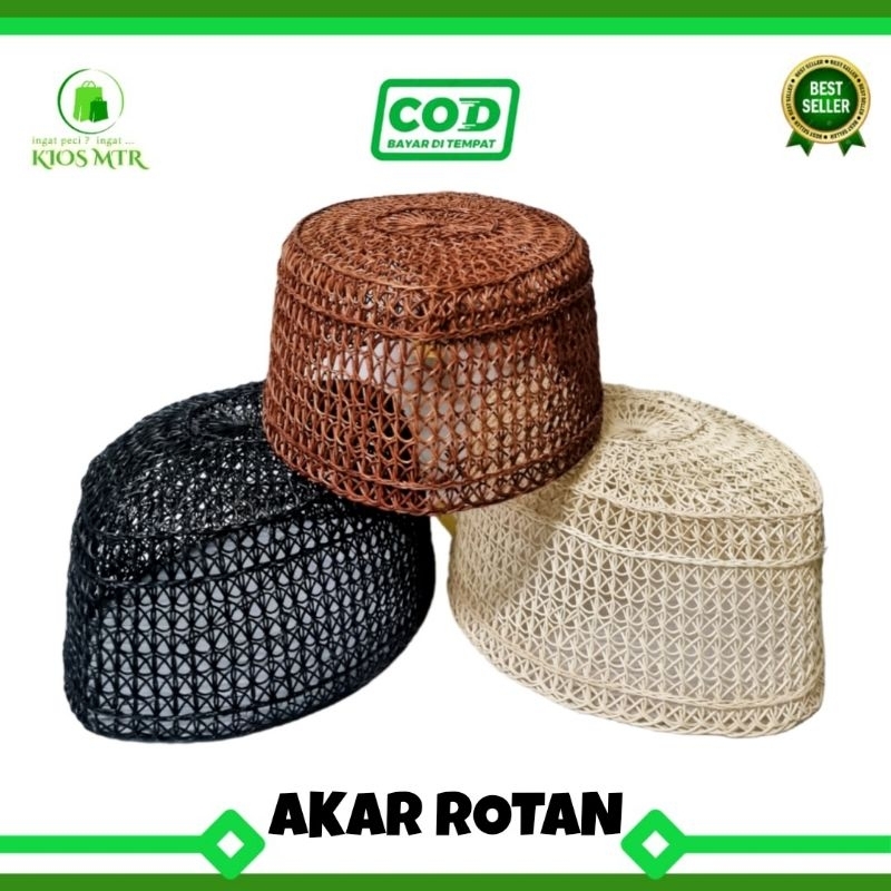 Jual Peci Kopiah Songkok AKAR JANGANG ROTAN Murah , Peci Rotan , Kopiah Akar , Songkok Jangang ...