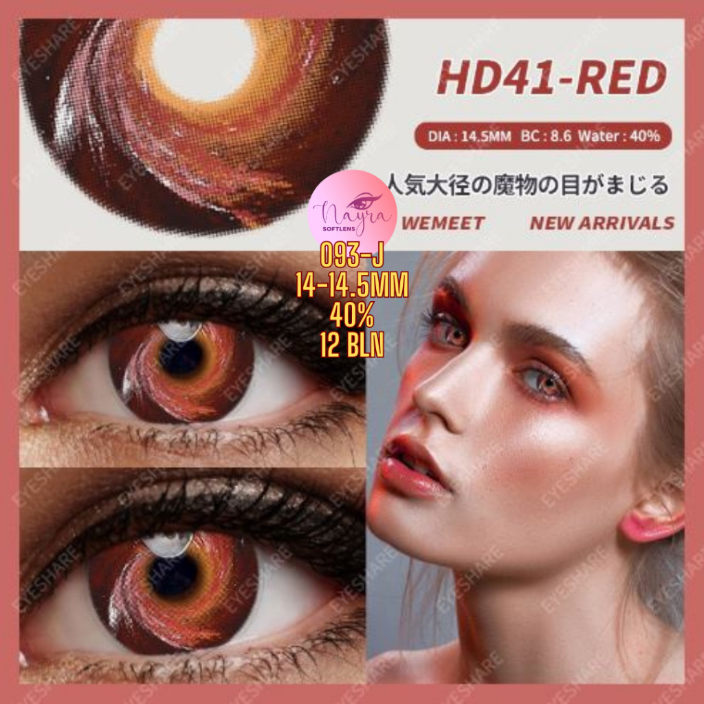Jual [ GROSIR] Softlens MERAH RED Halloween Cosplay Manga Kartun Anime ...