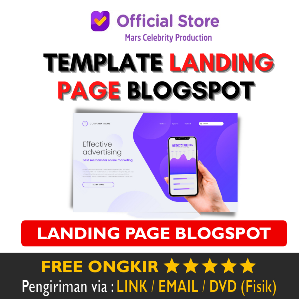 Jual Software Blogspot Landing Page Builder Blogger LP Responsive ...