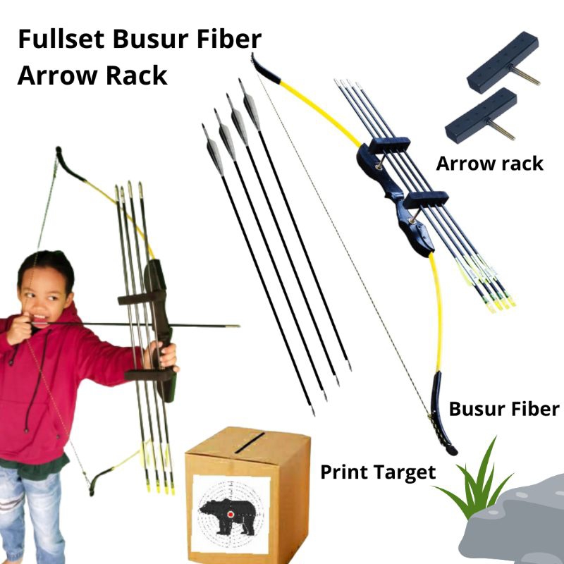 Jual Fullset Busur Panah Panahan Anak Arrowrack Lengkap | Shopee Indonesia