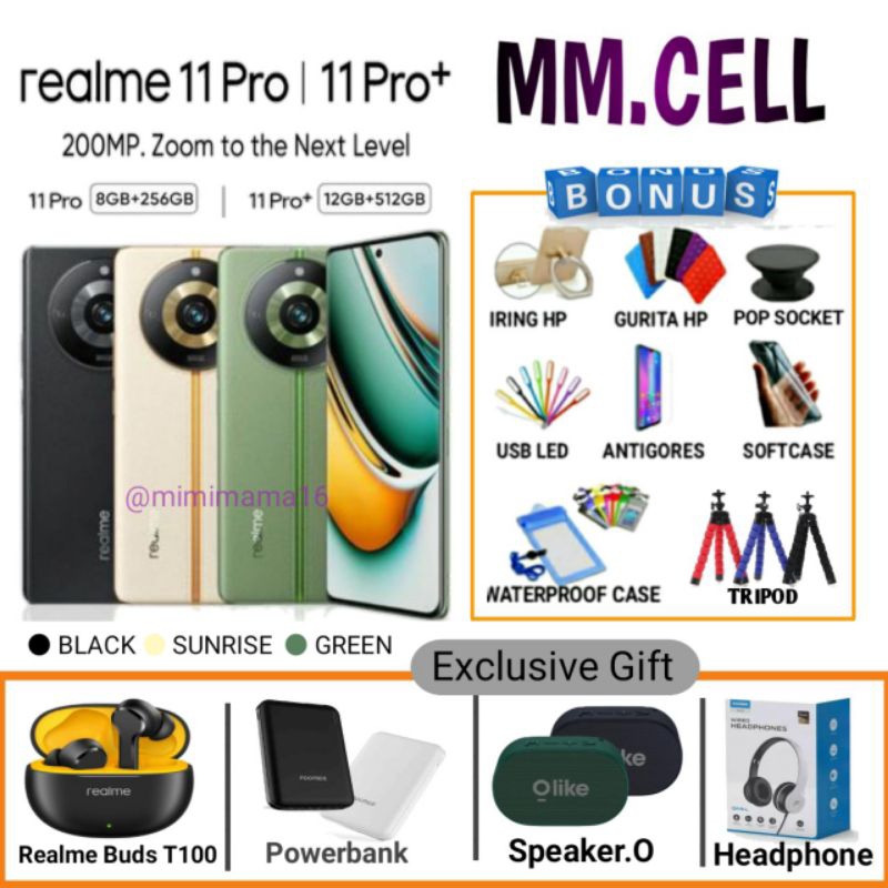 Jual REALME 11 PRO PLUS 5G 12/512 GB | 11 PRO 8/256 GB | 11 PRO + 5G ...