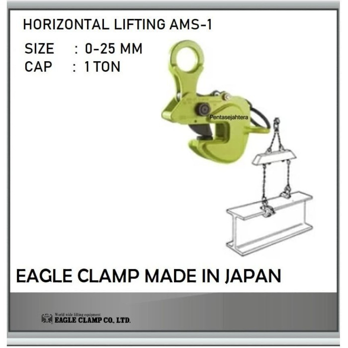 Jual Horizontal Lifting Model AMS-1 Eagle Clamp cap 1 ton 0-25mm | Shopee Indonesia