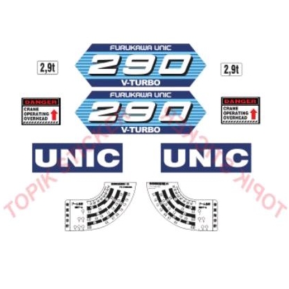 Jual Stiker Truck Mounted CRANE Unic 290 Decal Alat Berat | Shopee ...