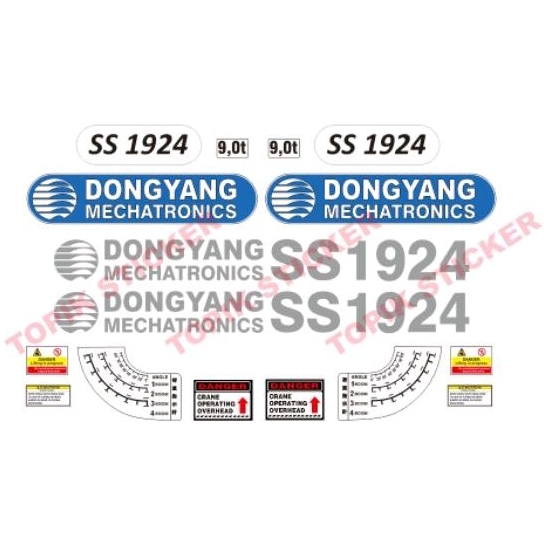 Jual Stiker Crane DONGYANG Ss1924 9ton , Stiker Alat Berat | Shopee ...